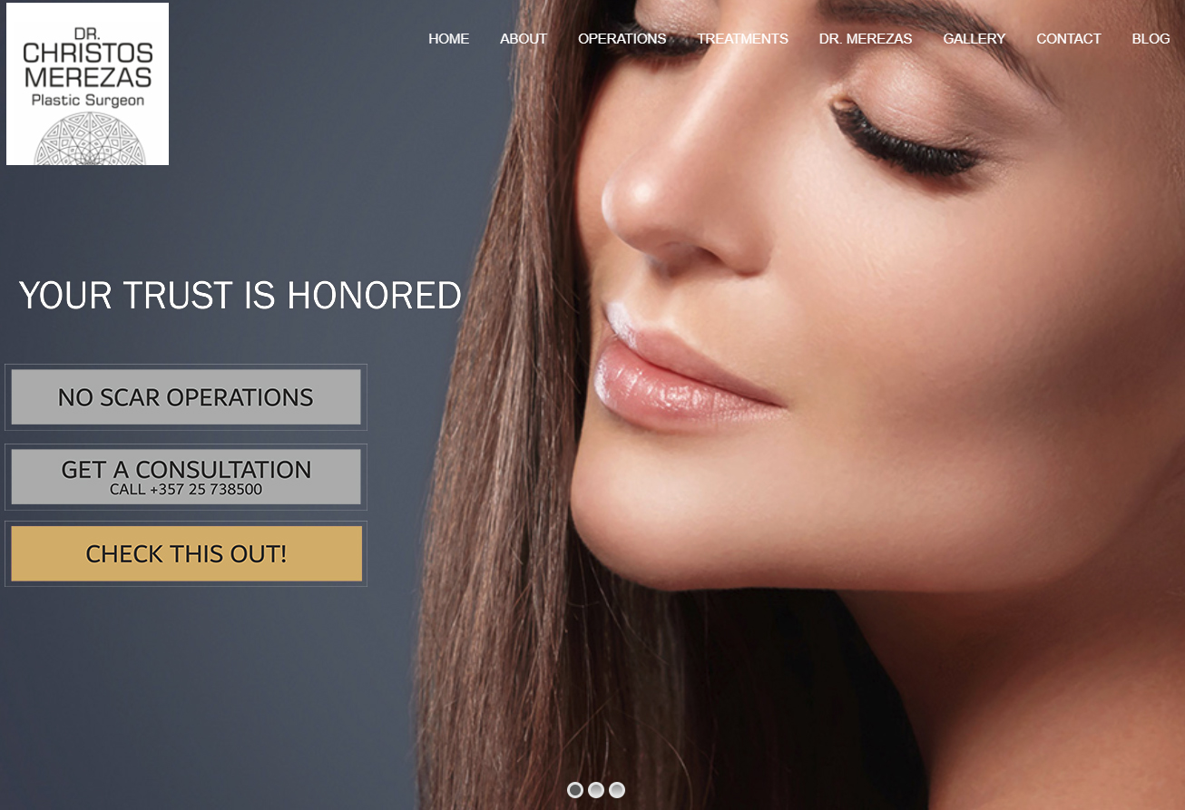 Face cosmetic operations by Dr. Merezas in Limassol Cyprus